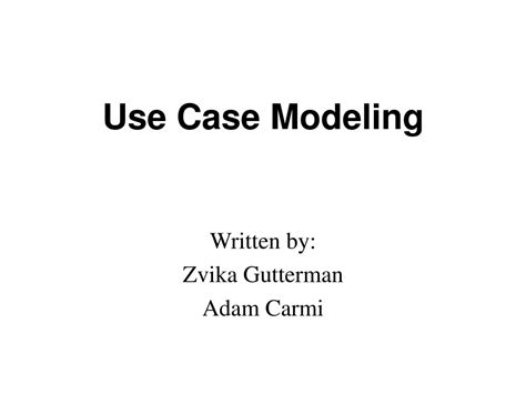 Ppt Use Case Modeling Powerpoint Presentation Free Download Id