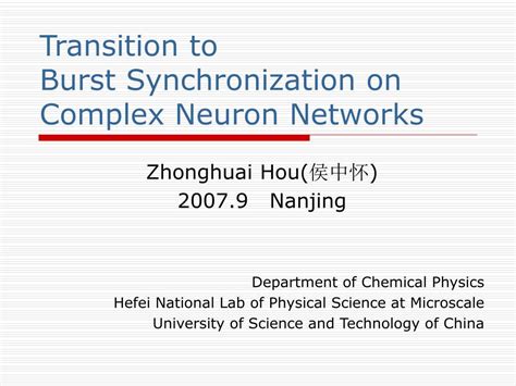 ppt transition to burst synchronization on complex neuron networks