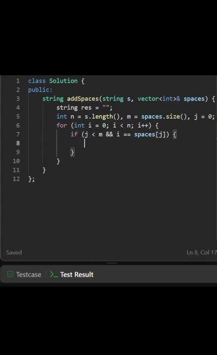 Adding Spaces To A String Leetcode No 2109 Codes Code Coding