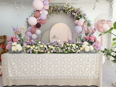 돌잔치 플라워 돌상 풍선장식 불어넣은아트