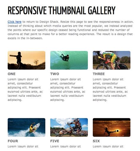 How To Build A Responsive Thumbnail Gallery Design Shack