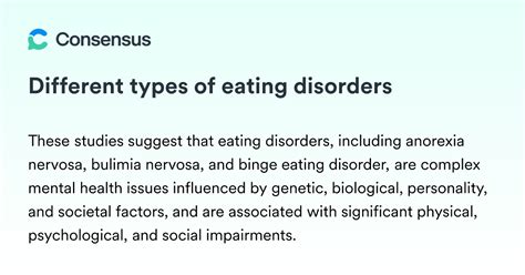 Different Types Of Eating Disorders Consensus Academic Search Engine