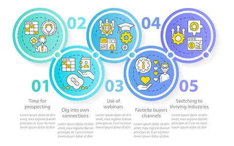 Premium Vector Techniques Of Sales Prospecting Circle Infographic