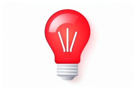 Premium Ai Image Illustration Of Ios App Icon Lighting Bulb Red Flat Design White Generative Ai