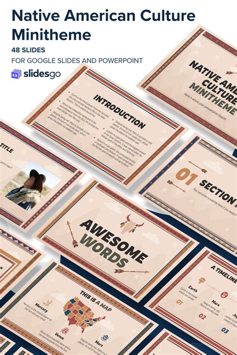 Native American Culture Minitheme Microsoft Powerpoint Ppt Powerpoint