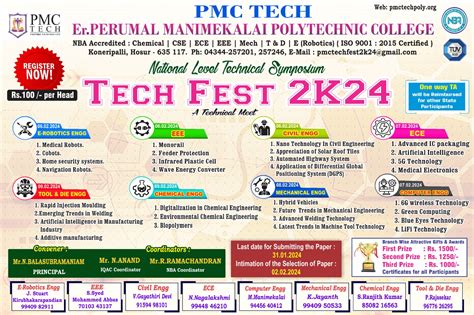 National Level Technical Symposium Pmctech