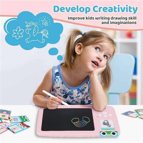2 в 1 Lcd таблет за деца Excitat® интерактивен и образователен писане и рисуване карти с 224