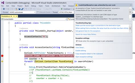 Unable To Cast Com Object Of Type ‘system Comobject To Interface Type ‘microsoft Office