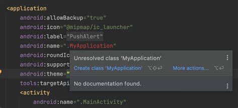 Create Application Class For Android App Pushalert
