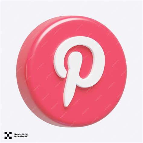 Premium Psd Piterest Social Media Icon 3d