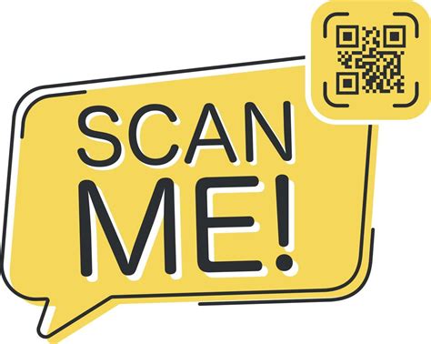 QR Code Scan Me In Speech Bubble Scan Me Concept Icon Vector Art At Vecteezy
