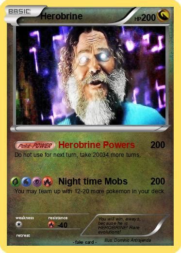 Pokémon Herobrine 3921 3921 Herobrine Powers My Pokemon Card