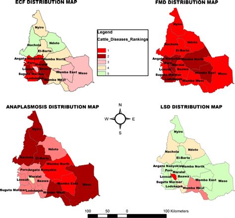 Spatial Distribution Of The Selected Cattle Diseases In Samburu County Download Scientific Diagram