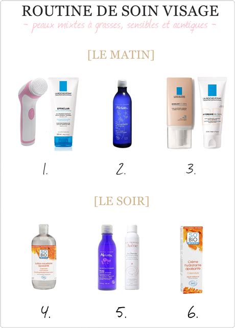 Ma Routine De Soin Visage Peau Mixte A Grasse Sensible Et Acneique À Voir
