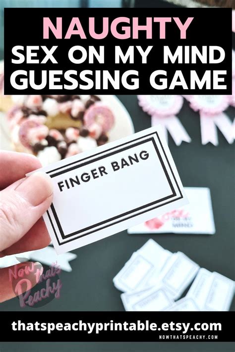 Sex On My Mind Guessing Card Game Headband Printable Birthday Humor Ba