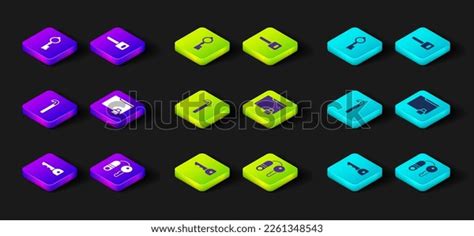 Set Key House Key Crowbar Folder Stock Vector Royalty Free 2261348543 Shutterstock