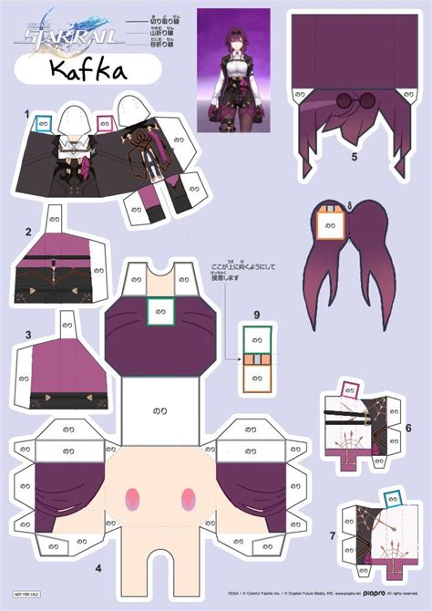 Kafka Papercraft Paper Crafts Magazine Paper Doll Template Free Printable Paper Dolls