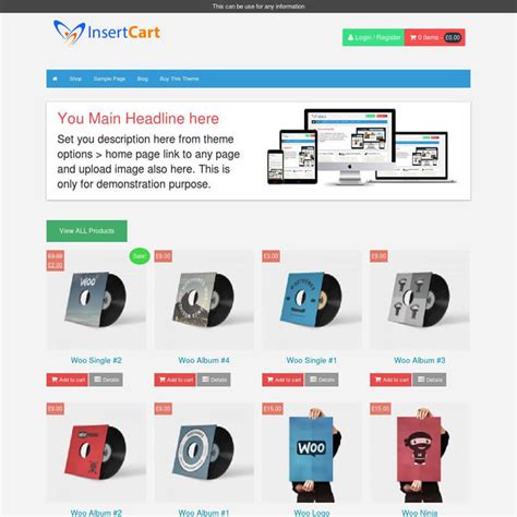Wordpress Theme Store Insertcart