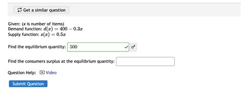 given x is number of items demand function