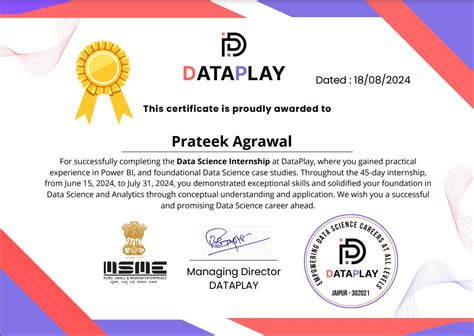 Internship Dataplay Datascience Dataanalysis Excel Powerbi