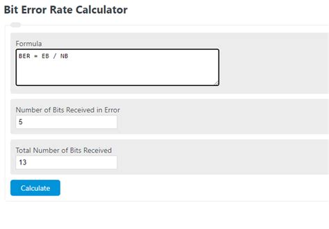 Bit Error Rate Ber Calculator Calculator Academy