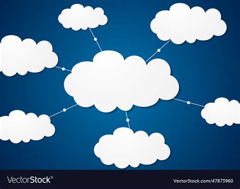 Clouds Server Communication Tech Design Royalty Free Vector