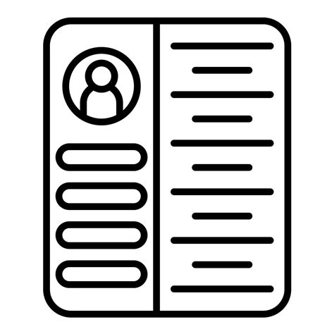 Resume Line Icon 14808200 Vector Art At Vecteezy