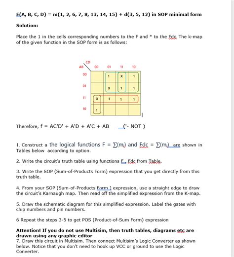 Simplification Using Karnaugh Maps Procedure 1