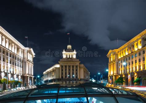 Night Lights Of Sofia City Centre Architecture Famous Buildings
