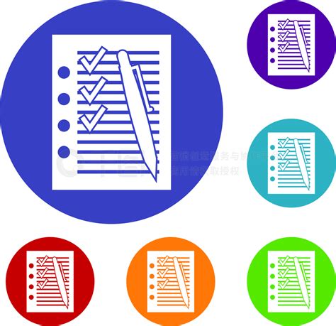 Png免抠元素 彩色圆圈中的待办事项列表图标 素材免费下载 1500像素 Eps格式 编号39587812 千图网