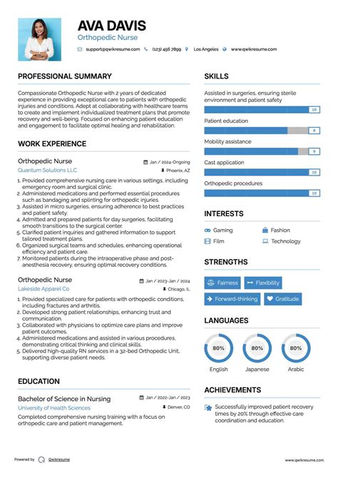 Orthopedic Nurse Resume Top New Graduate Nurse Resume Tips Free