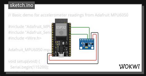ESP32 IMU MPU6050 Wokwi ESP32 STM32 Arduino Simulator