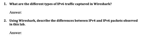 1 What Are The Different Types Of Ipv6 Traffic Captured In Wireshark