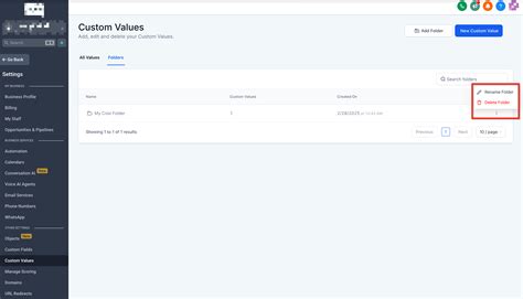 Create Organize And Configure Settings For Custom Values Highlevel