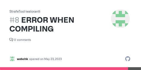 error when compiling · issue 8 · strafetool waloranti · github