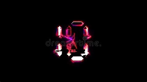Numbe Ten Glow Pink Neon Abstract Lightning Glitch Text Stock Video Video Of Animation Glitch