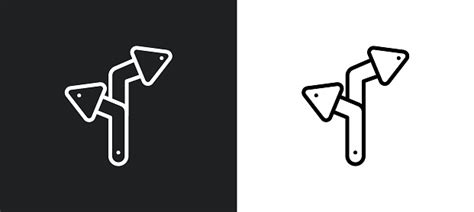 양방향 화살표는 흰색과 검은색으로 아이콘을 윤곽선으로 표시합니다 Two Way Arrows 플랫 벡터 아이콘은 웹 모바일 앱 및 Ui용 Business Collection