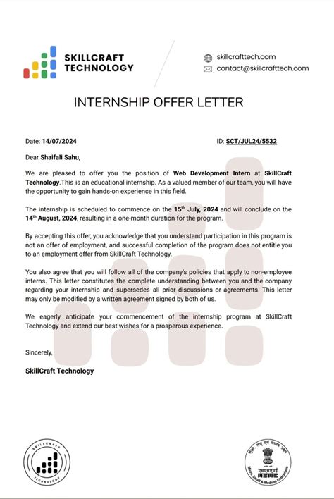 Shaifali Sahu On Linkedin Internship Webdevelopment