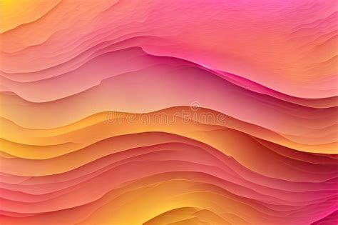 Wavy Pink Orange Yellow Gradient Background For Design Mockup Ai