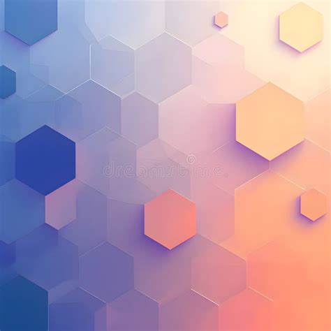 Abstract Hexagon Pattern Background With Soft Pastel Gradient Colors Stock Illustration