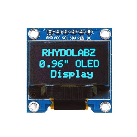 0 96 OLED Display Module SPI I2C 128X64 6 Pin Blue