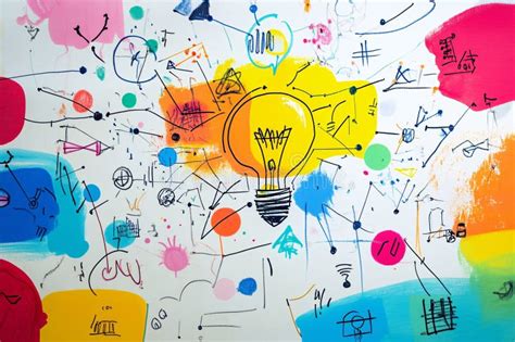 Colorful Ideas Interlink In A Complex Web Within A Mind Map Visually