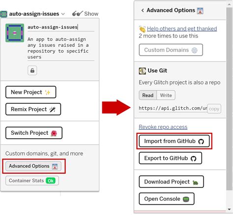 deploying a github app to glitch