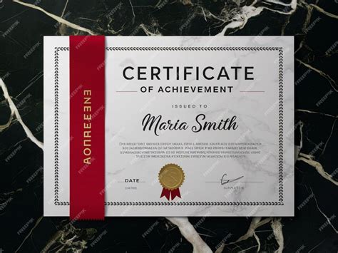Premium Photo A Certificate That Says Certificate Of Recognition Of
