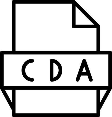Cda File Format Icon Vector Art At Vecteezy
