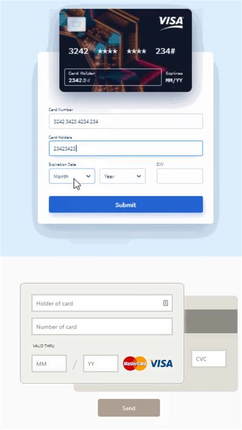 3 Credit Card Form Design Inspiration HTML CSS Snippets Ξ ℂ𝕠𝕕𝕖𝕄𝕪𝕌𝕀