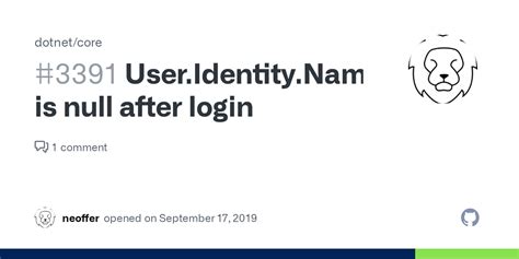 Useridentityname Is Null After Login · Issue 3391 · Dotnetcore · Github