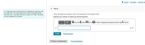 Solved A Kg Block And A Kg Block Are Attached To Chegg Com