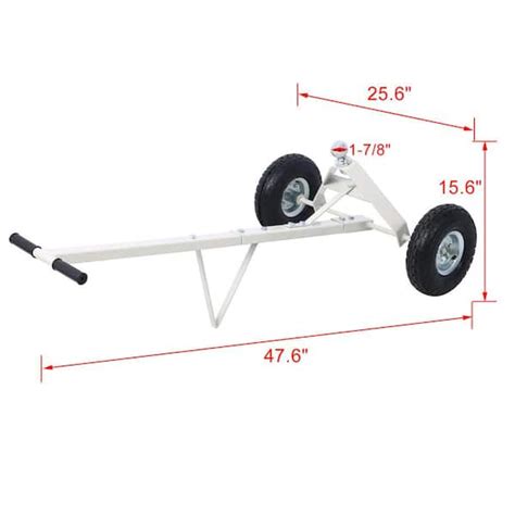 Runesay 600 Lbs Maximum Capacity Steel Trailer Dolly With Pneumatic