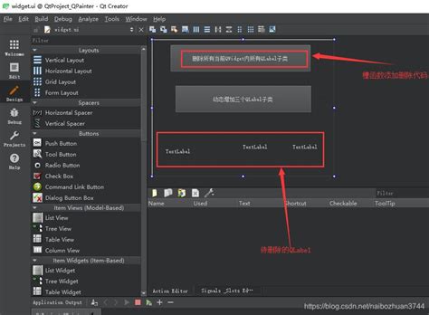 Qt动态增加和动态删除qwidget内控件（有布局和没有布局都有效）（qdeleteall、delete、deletelater
